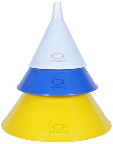 CoreGear Multi-Purpose Funnel Set, 5 Pint, 1 Pint and 2 Pint Capacities ...