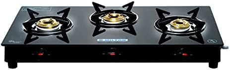 Prestige Magic plus Toughened Glass-Top 3 Brass Burner LPG Gas Stove ...
