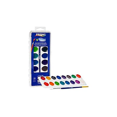Amazon.com: Prang Oval-16 Pan Watercolor Paint Set, 16 Assorted Colors ...