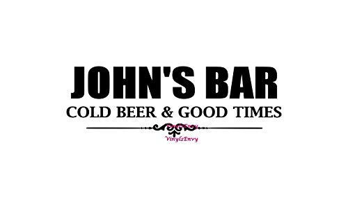 Amazon.com: Personalized Bar Decal - Wall Decal - Choose Color ...