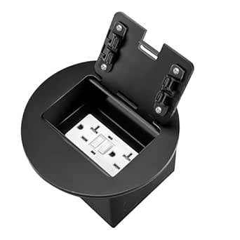 JACEPFY Recessed Floor Outlet Box with 20 Amp GFCI Tamper Resistant TR ...