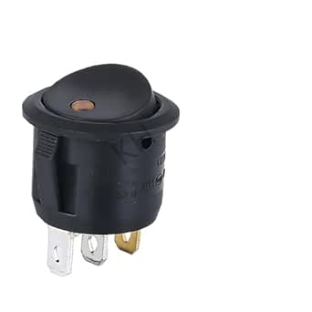 1 Pack On/Off Circular Rocker Switch LED Lighting Car Dashboard ...