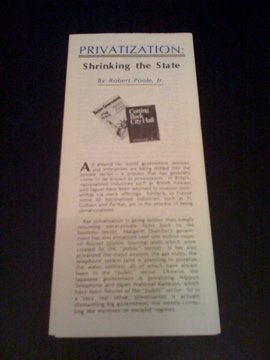 Privatization: Shrinking the State (Libertarian International ...
