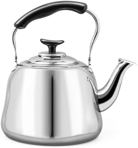 2L Tea Kettle Stovetop, Classic Stainless Steel Tea Pot, Whistling ...