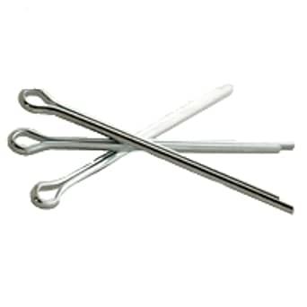 1/4 x 2 Inch Cotter Pins (Pack of 10), Extended Prong Square Cut, Zinc ...