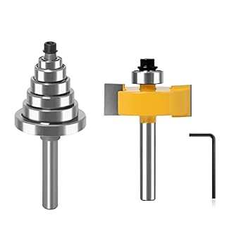 Solid hardened routers bits 6 bearings 1/4" 6mm 8mm 12mm 12.7mm Wide ...