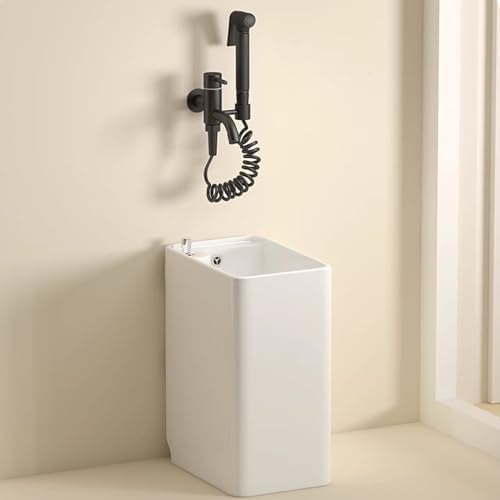 JKGHK Small Floor-Standing Mop Sink, Ceramic Mop Service Basin with ...