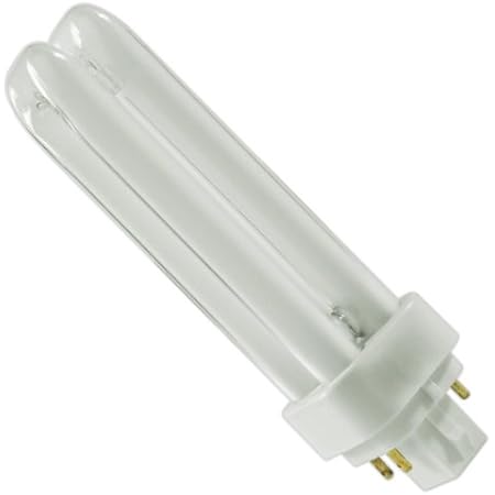 2 Pack PLC 13W 4100K 4 Pin G24Q-1 13 Watt Double Tube CFL Light Bulb, Replaces Sylvania 20667 ...