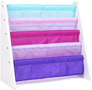 Amazon.com: Humble Crew, White/Pink/Purple/Blue Kids Book Rack Storage ...