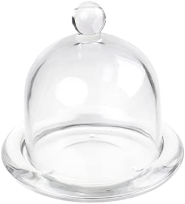 Amazon.com | KVMORZE Glass Dessert Dome with Base, Mini Decorative Cake ...