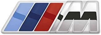 BMW Genuine M Logo Emblem Coloured Strips Pin Spring Lock Silver ...