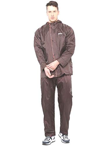 Buy ZEEL Men's PVC Waterproof Rain Suit (Brown; XL) at Amazon.in