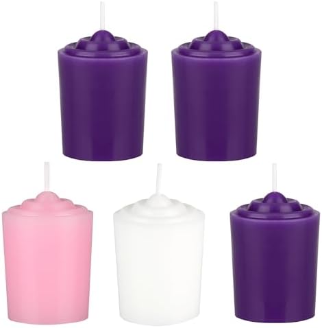 Amazon.com: Mega Candles 4 pcs Unscented Christmas Advent Candles Set ...