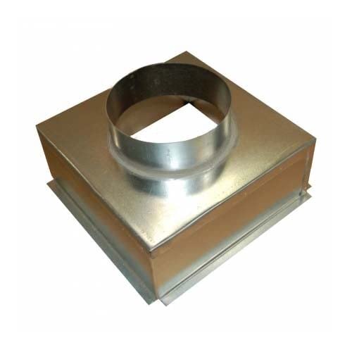 Top Entry Grille Plenum Box - Square to Round Ventilation Back Box for ...