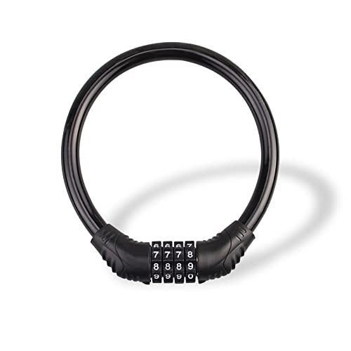 Bike Lock, Heavy Duty Cable Bicycle Lock, High Security 4 Digits Codes ...