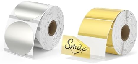 Amazon.com : MUNBYN Sliver Thermal Sticker Labels Circle 2 Inch ...