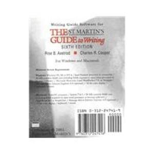 The St. Martin's Guide to Writing: Axelrod: 9780312247416: Amazon.com ...