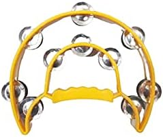 MUSIQAA JAHAN® Pro Half Moon Tambourine With Double Cutaway and Double ...