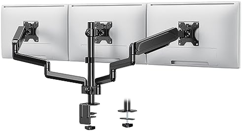 VonHaus Triple Monitor Stand for 13-27" Screens, Three Screen Mount ...