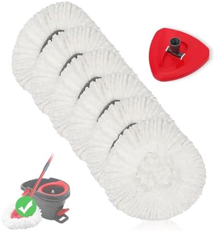 Amazon.com: 8-Pack Reusable Mop Head Replacement for O Cedar Easywring ...