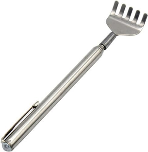 Amazon.com: Silver Stainless Steel Back Scratcher Massager Extendable ...