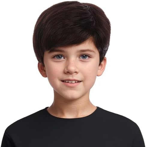Amazon.com: WAVELNM Boys Brown Wig Kids Short Brown Wigs Nature Layered ...