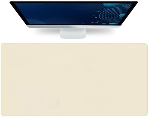 Amazon.com : ZHUMUTO Large Beige Desk Protector Pad Mat,Non Slip PU ...