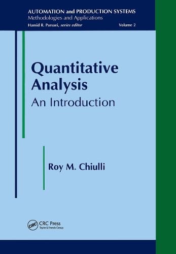Amazon.com: Quantitative Analysis: An Introduction (Automation and Production Systems ...