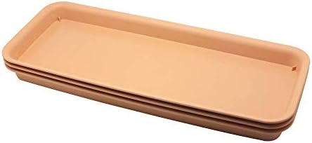 Amazon.com : rescozy 16 Inch Plastic Rectangular Planter Tray Flower ...