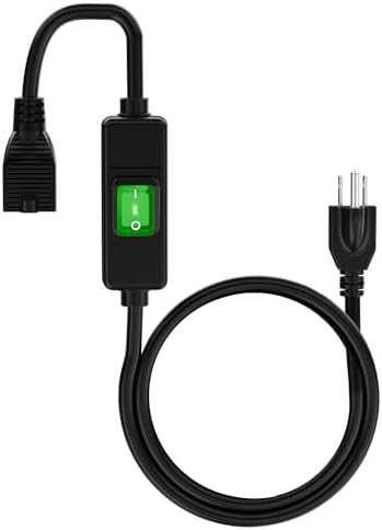 (3Feet) 3-Prong Outdoor Waterproof Extension Switch Cord, in-Line On ...