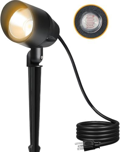 YEMKJFC 20W Dusk to Dawn Outdoor LED Spotlight Plug in with Photocell ...