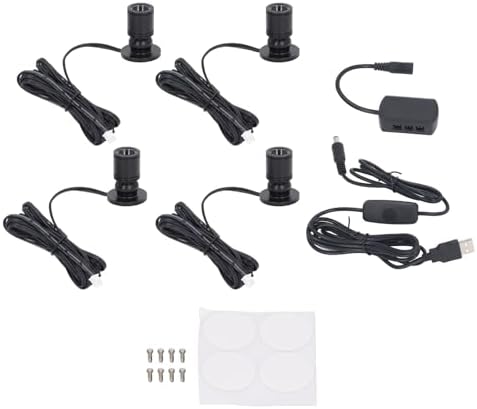 4pcs Dimmable Mini Spotlight USB Powered Art Light Adjustable Mini LED ...