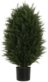 Amazon.com: 2.6FT(33') Artificial Cedar Outdoor Artificial Shrub ...