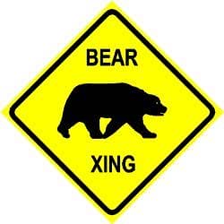 Amazon.com: Texsign Big Bear Crossing Sign * Street Animal : Home & Kitchen