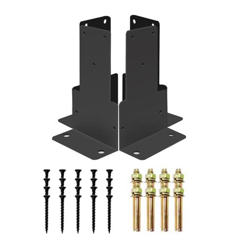 4″x 4″ Post Base, 4Pcs Stainless Steel Adjustable Post Anchor Bracket ...