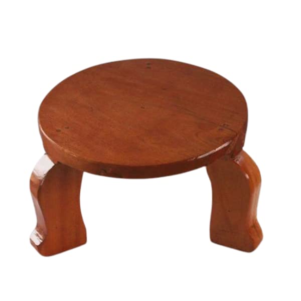 Friends Factory - Wooden Three Legged Stool Traditional Pooja Mukkali ...