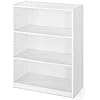 Mainstay 3-Shelf White Bookcase with Adjustable Shelves