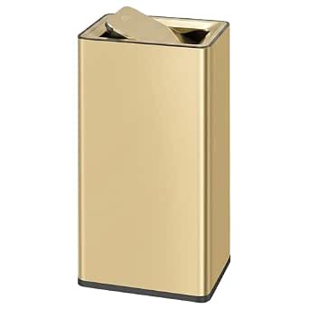 Amazon.com: JINYCOME Brushed Gold Bathroom Trash Can with Swing Lid ...