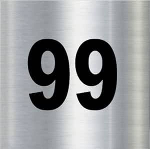 Number Plate 99 Room, Door No,Rack Numbers Warehouse, Steel Brushed ...