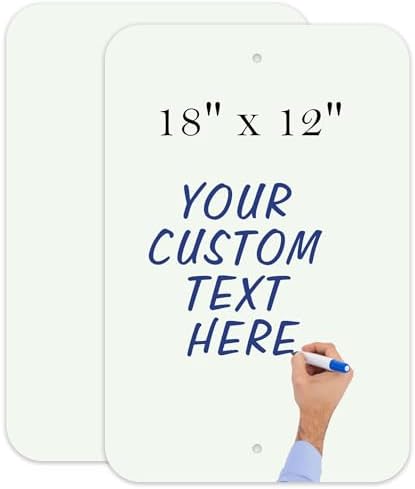 Amazon.com: 2 Pack Large Blank Write-On Metal Sign, 18" x 12" Blank ...