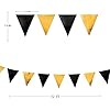 Amazon.com: Black and Gold Party Decorations Triangle Pennant Banner ...