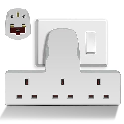 3 Way Plug Extender, Extension Plug 3 Outlet Multi Plug Adapter Surge ...