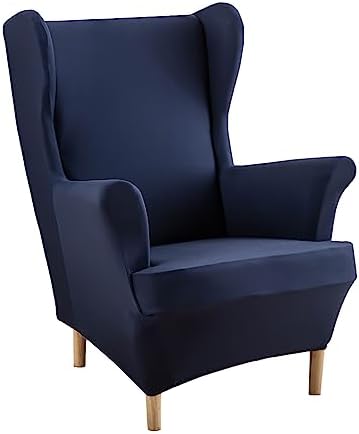 Wingback Chair Covers Stretch Wing Chair Slipcovers with Arms 1 Piece ...