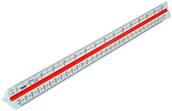 Helix 30cm Tri Scale Aluminium Ruler : Amazon.co.uk: Stationery ...