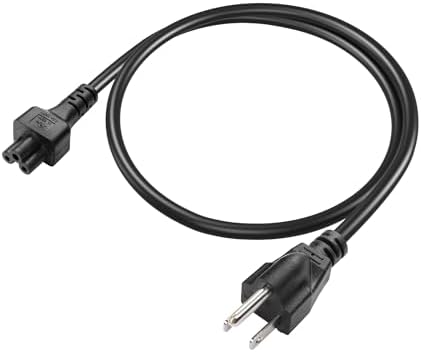Amazon.com: GINTOOYUN 3 Prong AC Laptop Power Cord NEMA 5-15P to C5 ...
