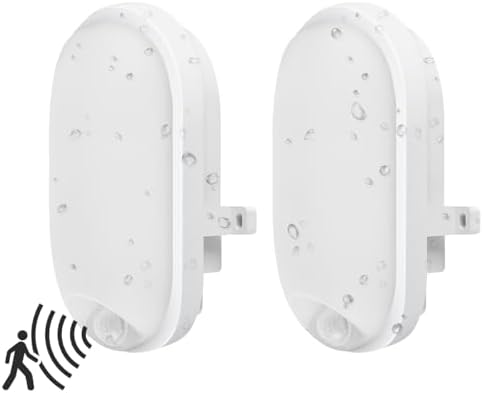 ANWIO Motion Sensor Light, 12W IP54 PIR Sensor Bulkhead, Outdoor PIR ...
