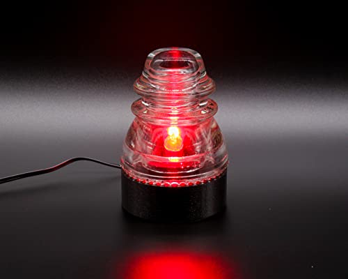 Amazon.com: Hemingray-45 Vintage Glass Insulator Lamp (Red) : Tools ...