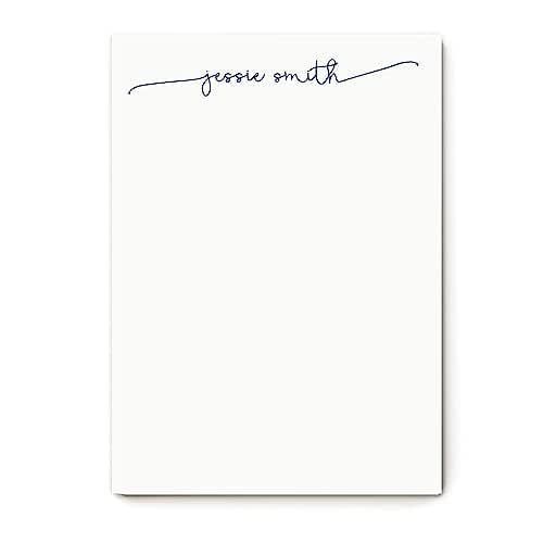 Amazon.com: Pretty Swash Script Personalized Stationery - Small Notepad ...