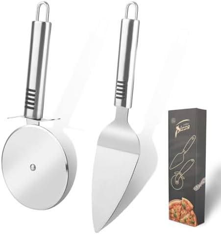 Amazon.com: ZOSIX Pizza Cutter Wheel & Pie Server Set of 2, Stainless ...