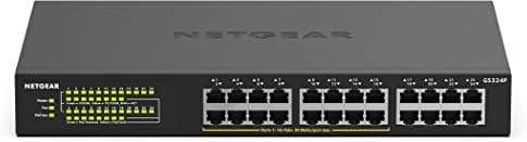 NETGEAR (GS324P) PoE Ethernet Switch 24 Port RJ45 Gigabit (10/100/1000 ...